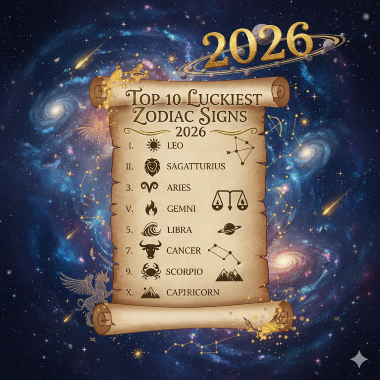 Top Ten Luckiest Zodiac Signs of 2026: Powerful Fortune Rankings ...